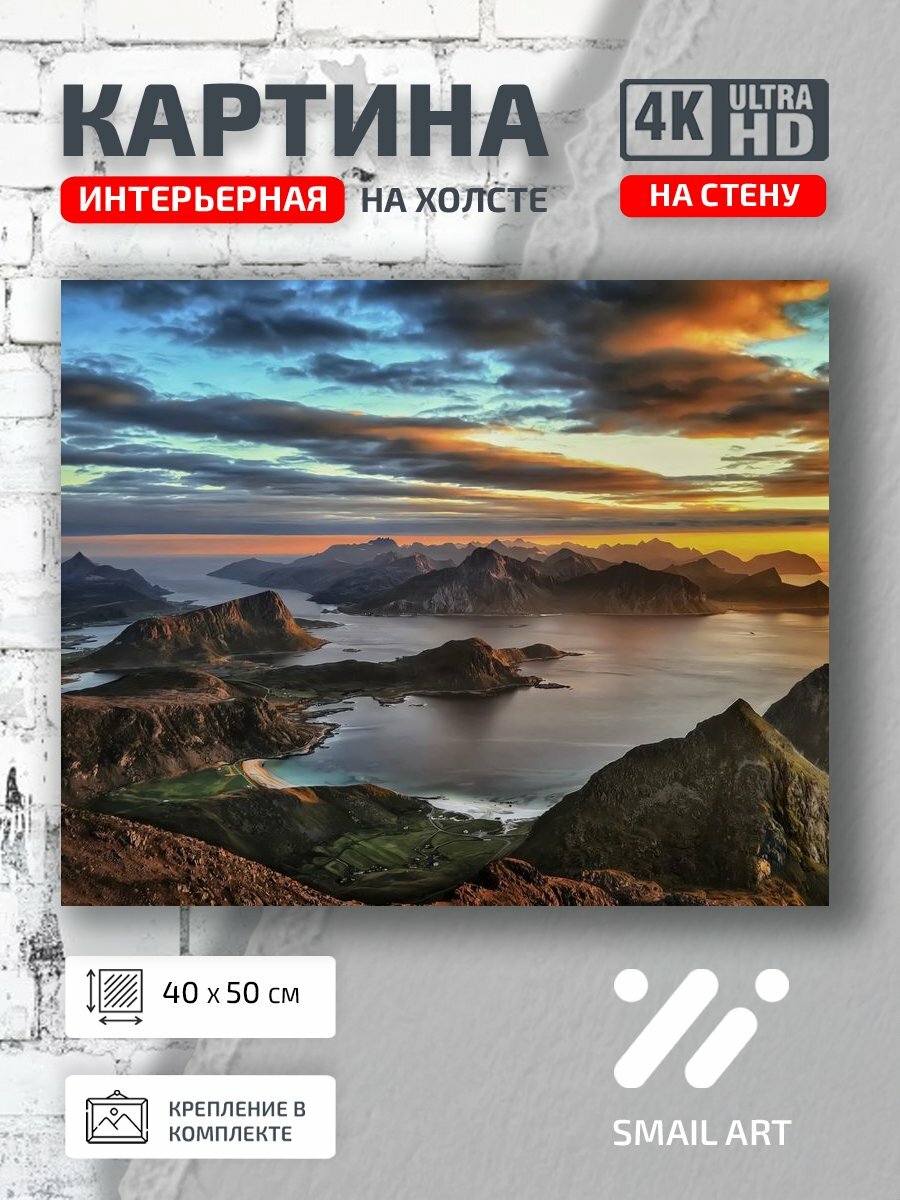 Картина на холсте интерьерная 40 на 50 на стену Море sea для спальни пейзаж интерьер декор