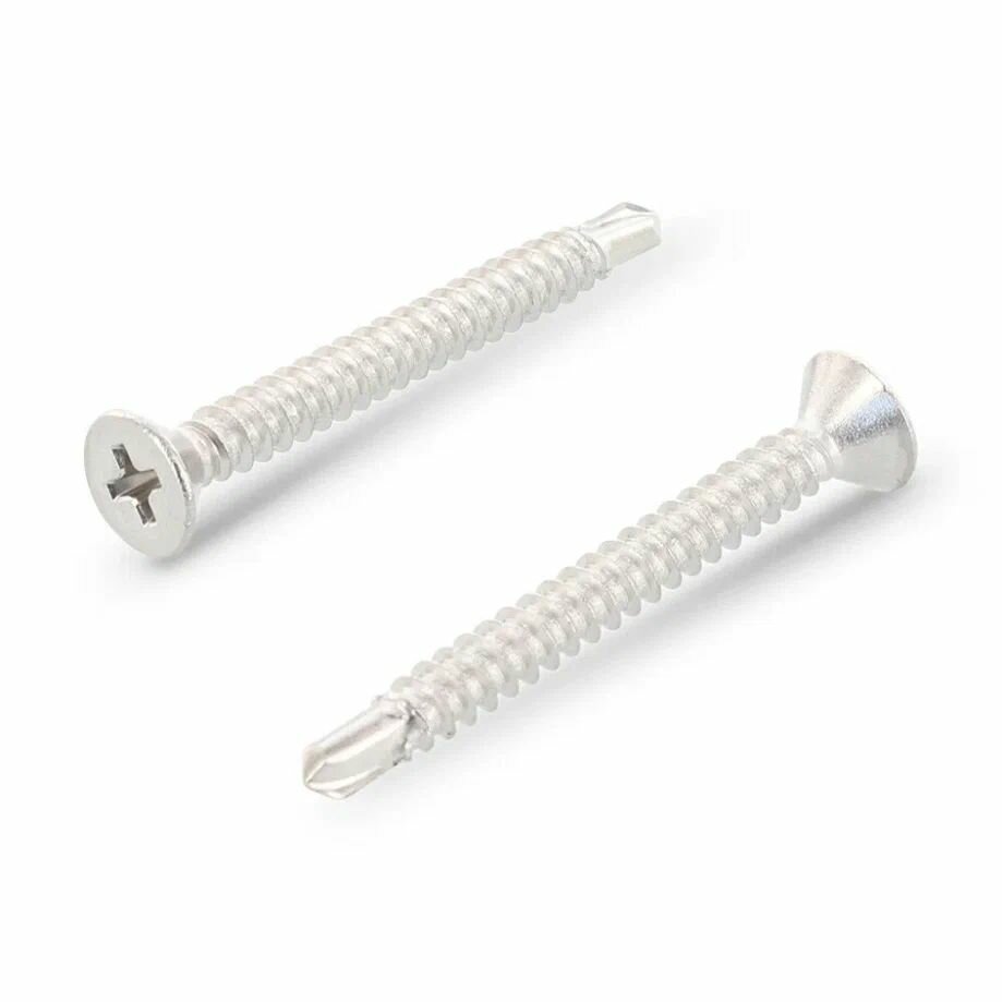 Саморез, DIN 7504 тип O(P) M3.9x19 мм A2, нержавеющий потай под крест с буром, 20 шт