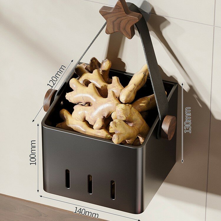 1 кухонный ящик для хранения орехов грецкого ореха, настенный стеллаж, ящик для хранения лука, имбиря и чеснока