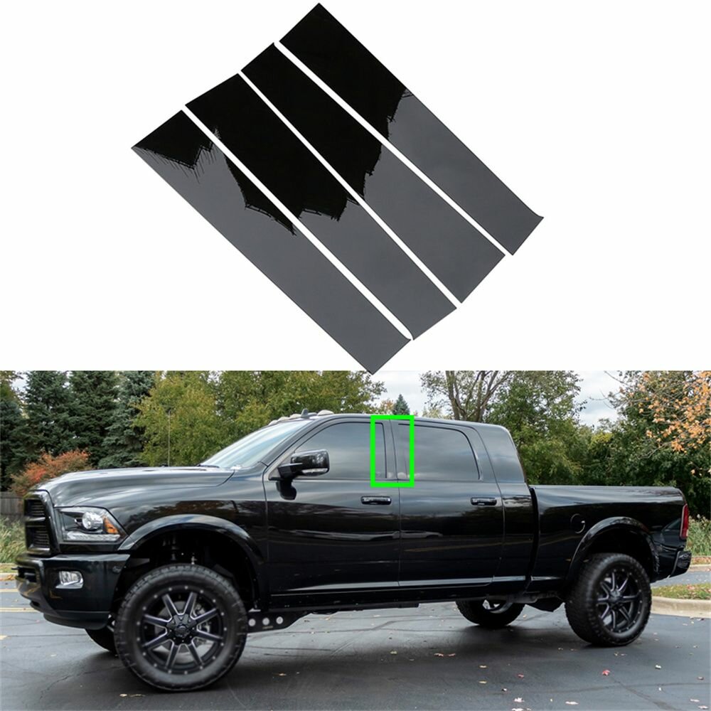 4 x Наклеек на Планки Дверных стоек Подходит Для Dodge RAM 1500 2500 3500 2009-2018