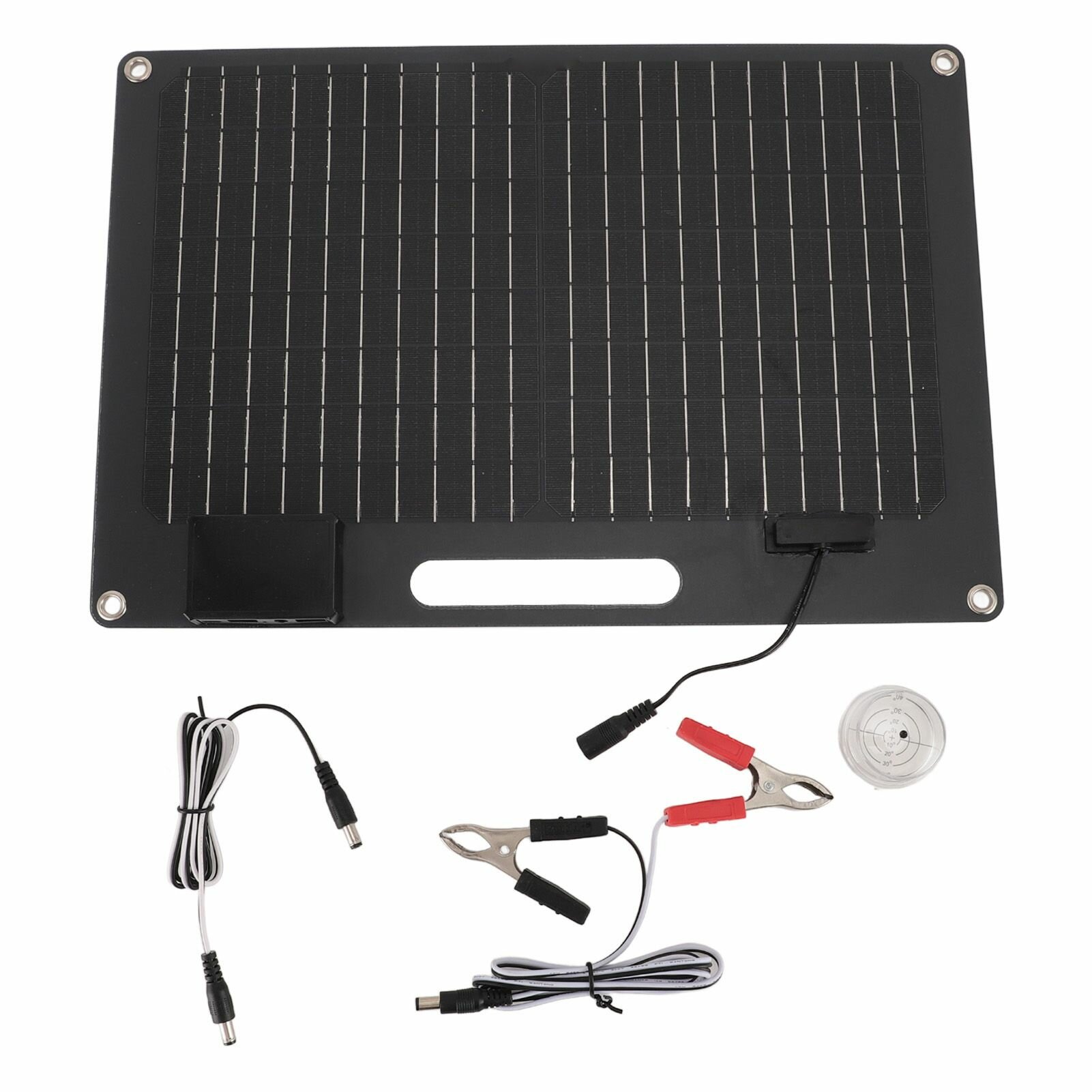 Портативная солнечная панель 100 Вт, быстрая зарядка 12 В 24 В, солнечное зарядное устройство с 2 USB-выходами, высокая эффективность для телефона, ноутбука, автодома, поездки на лодке