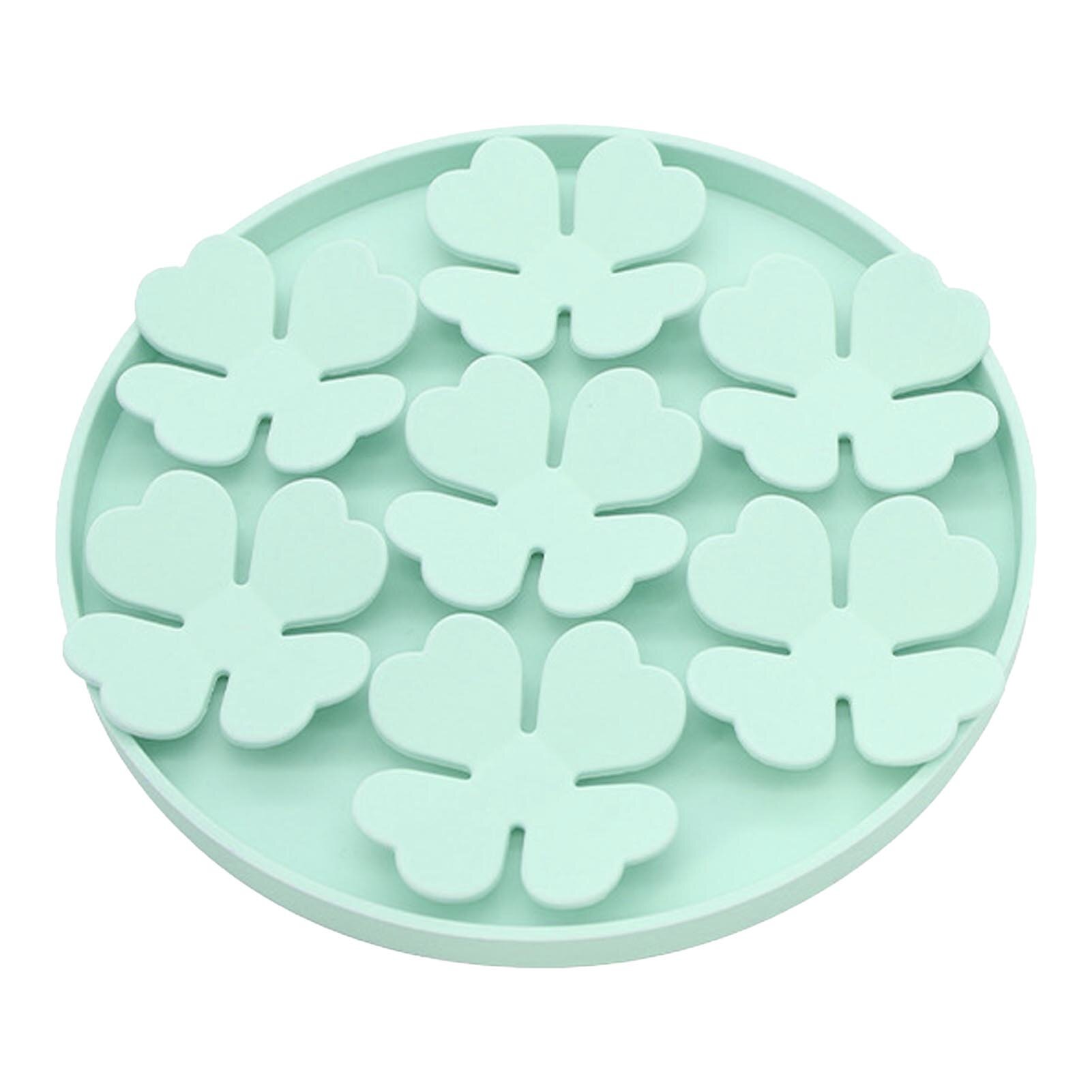 Силиконовый коврик для медленного корма для кошек и собак с присоской, лизунец для домашнего магазина, светло-зелёный