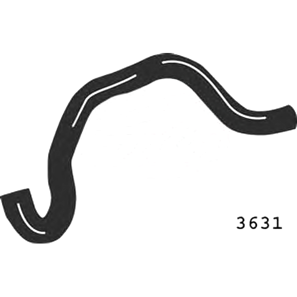 GATES 3631 (11531278924 / 11531289257) патрубок радиатора\ BMW (БМВ) e30 2.0i-2.5i m20 87