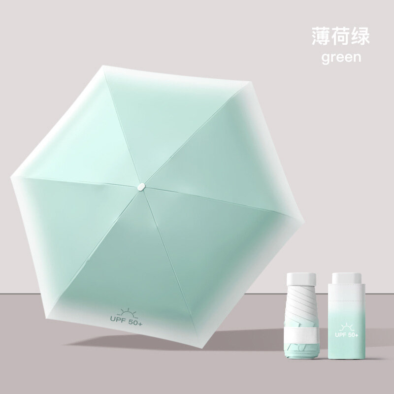 Зонт "Sunny and Rainy", градиентный, мятно-зелёный, 15см