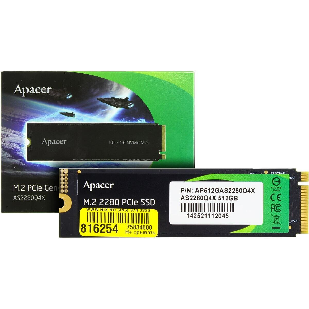 Apacer AS2280Q4X 512 Гб AP512GAS2280Q4X-1