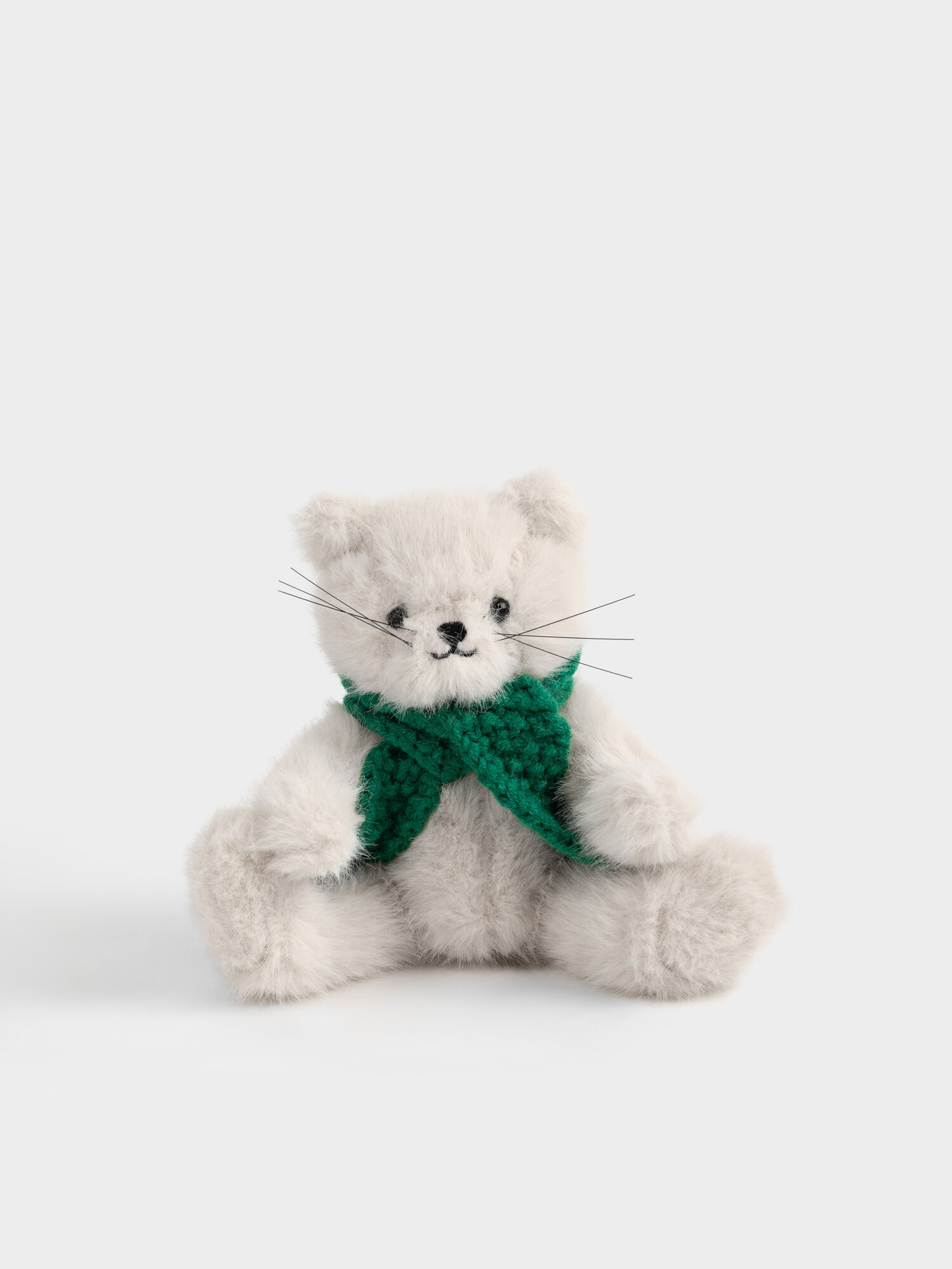 Игрушка, 23 см, мягкая, с подвижными лапами, полиэстер, бежевая, Кот, Cat