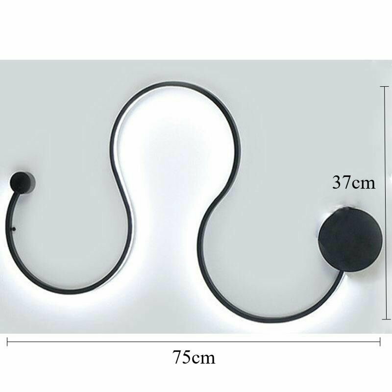 Настенные Светильники Для Спальни, Кабинета, Балкона, Белый Черный Алюминиевый Каркас, Светодиодные Лампы, Декор Для Дома