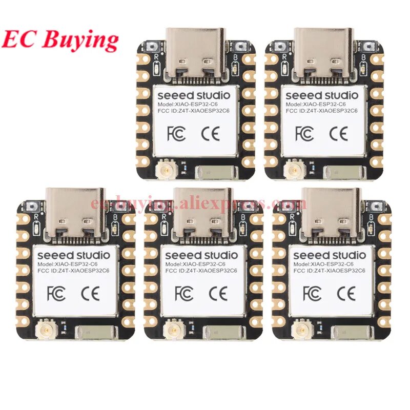 Seeed Studio XIAO ESP32C6, 5шт, Бежевый