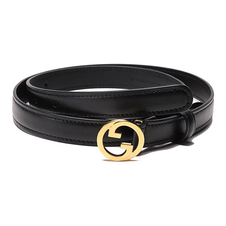 GUCCI Blondie Кожаные ремни Женские Черный Ширина корпуса 2 см 85