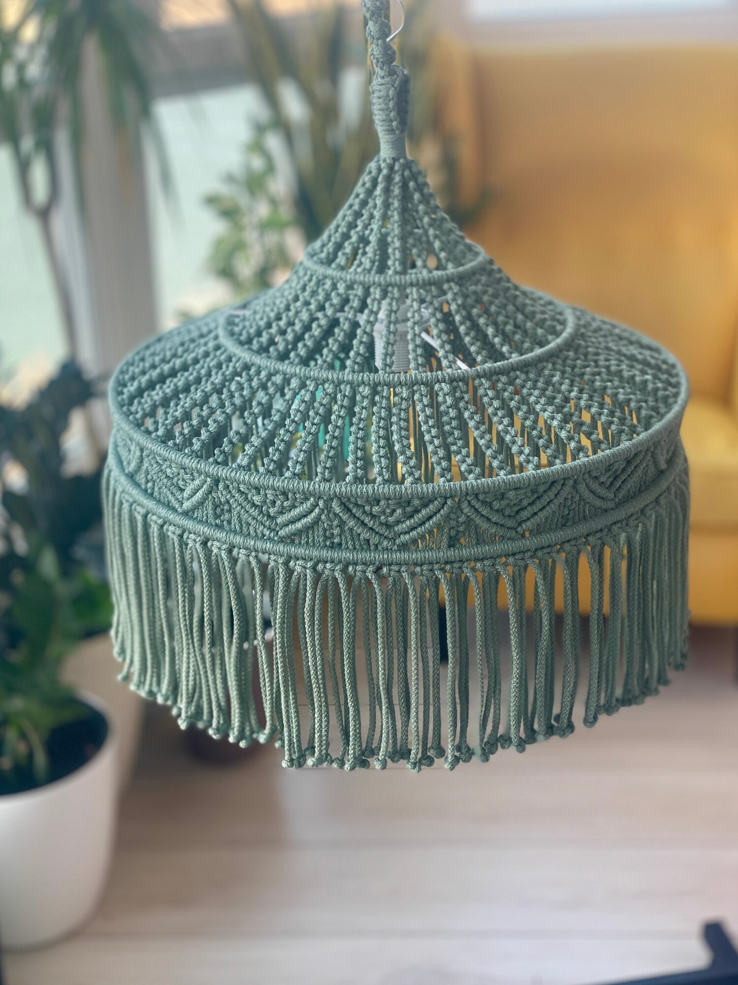 Абажур макраме подвесной 50 см