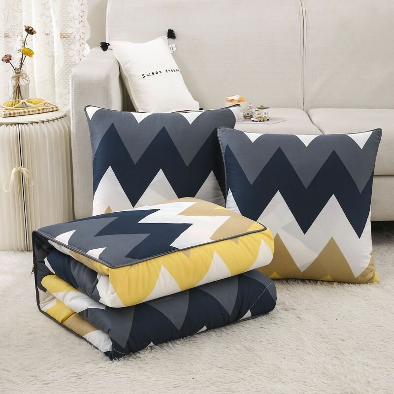 Двухсторонняя подушка для студентов, тонкое одеяло для общежития, подушка для офисного сна, складная подушка для автомобиля, летнее одеяло для кондиционера