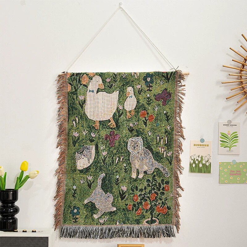 Настенный гобелен в американском стиле для декора в стиле кемпинга, украшение стен комнаты, настенное полотно, фоновое