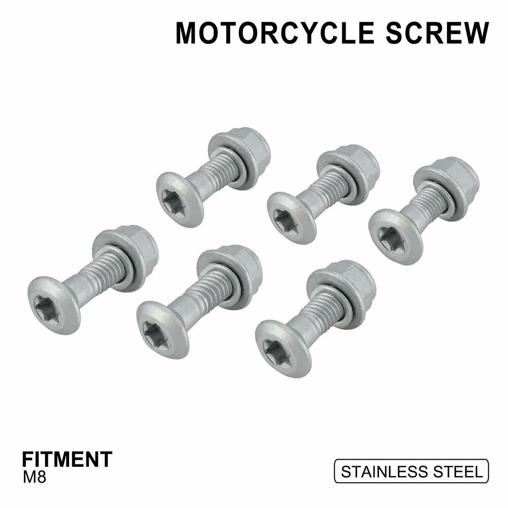 Комплект болтов звезды (спроекта) универсальный, 6 шт. Сталь 10.9. Для Honda, Kawasaki, KTM и др.