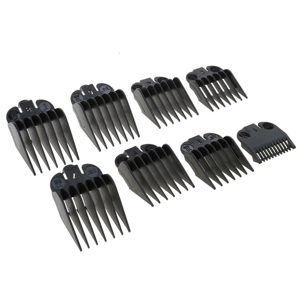 8 шт. универсальная насадка-ограничитель для машинки для стрижки волос, Черный