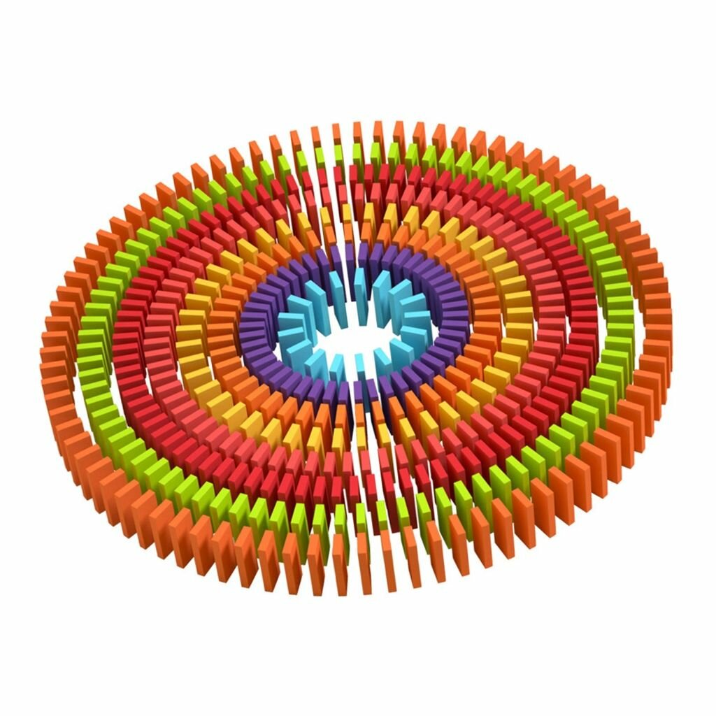 1 коробка строительных блоков organ domino из крупных частиц для дошкольного образования, головоломка Caple domino building toy-200 штук