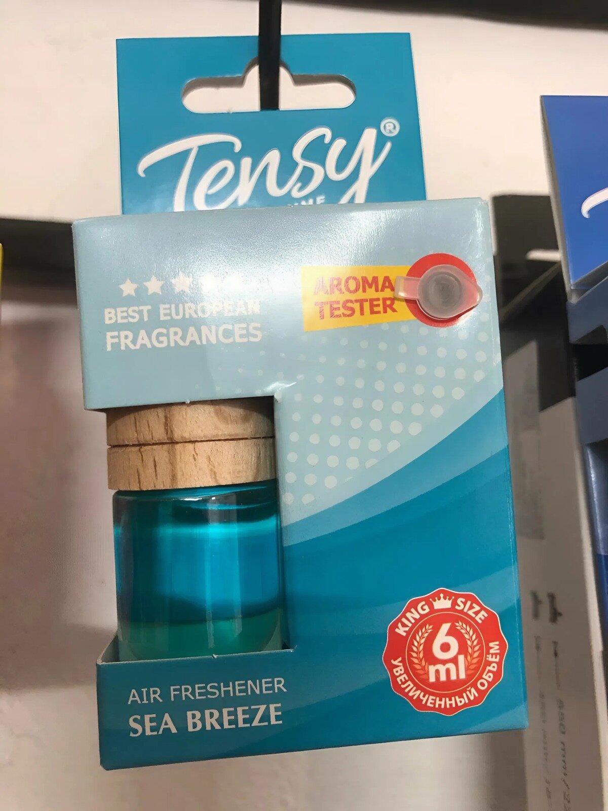 Ароматизатор подвесной бутылочка Tensy, 6 мл, TB-07, голубой