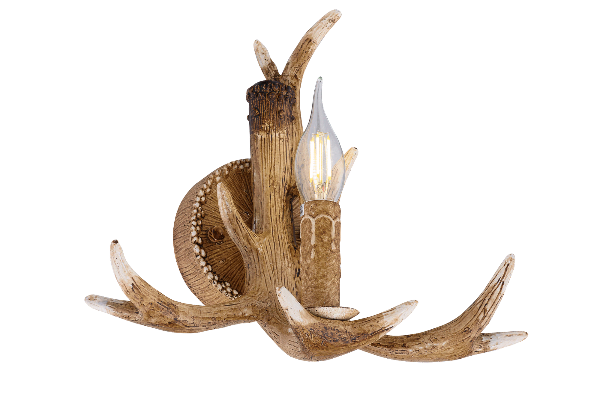 Светильник настенный, бра Эксклюзив в виде и форме рога на 1 лампу E14