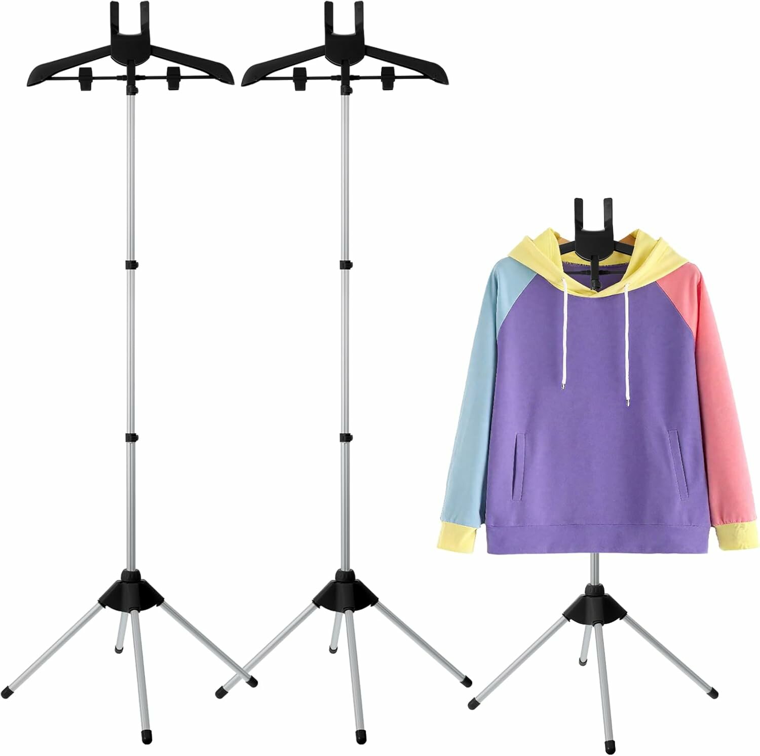 Набор из 2 штук: регулируемая стойка-вешалка для отпаривателя одежды, 33-63 дюйма