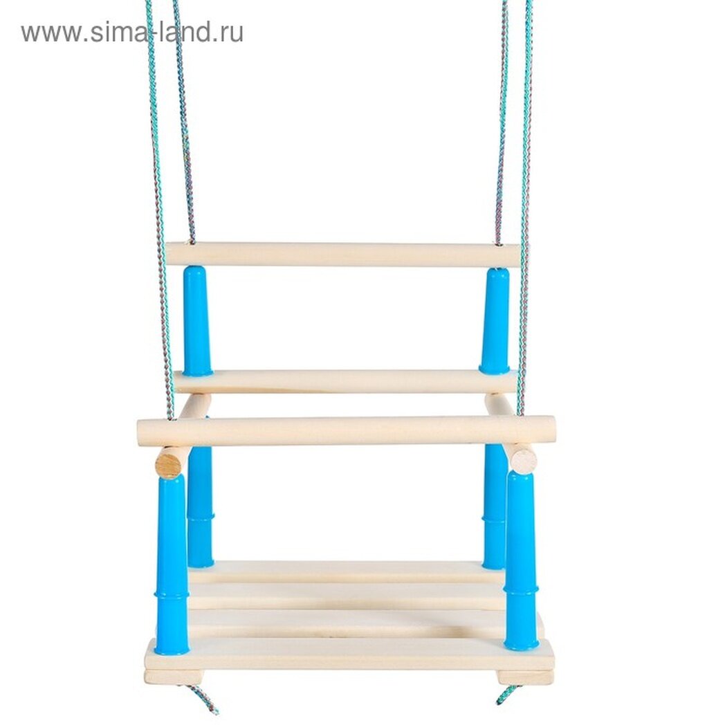 Качели подвесные, дерево, сиденье 33×22 см, цвет микс