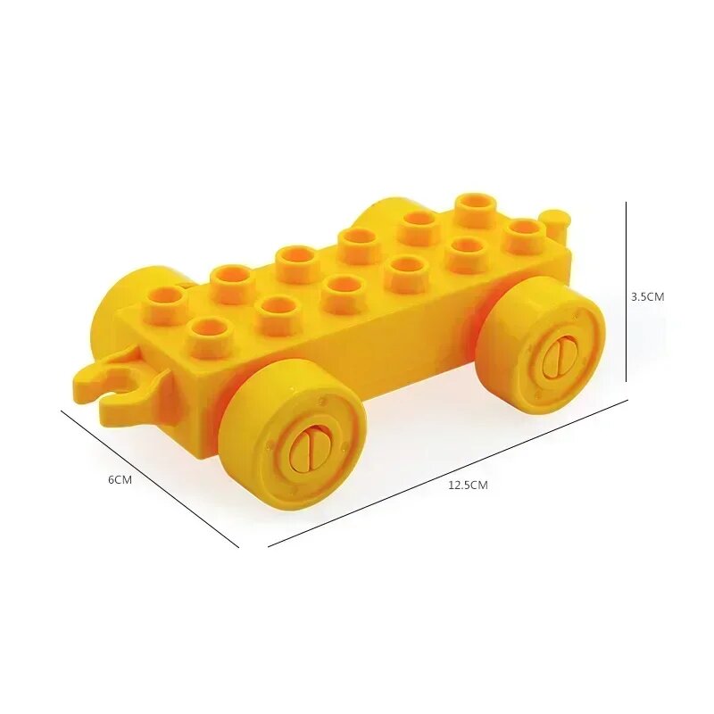 Желтый строительный блок GSF, 12.5x6x3.5 см
