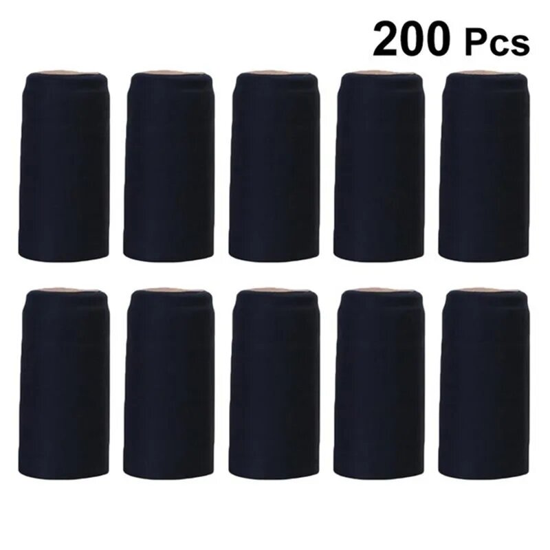 200 шт ПВХ термоусадочные капсулы, винные термоусадочные колпачки для бутылок, винные бутылки, капсулы для изготовления вина, пробка для бутылок, герметичная лента