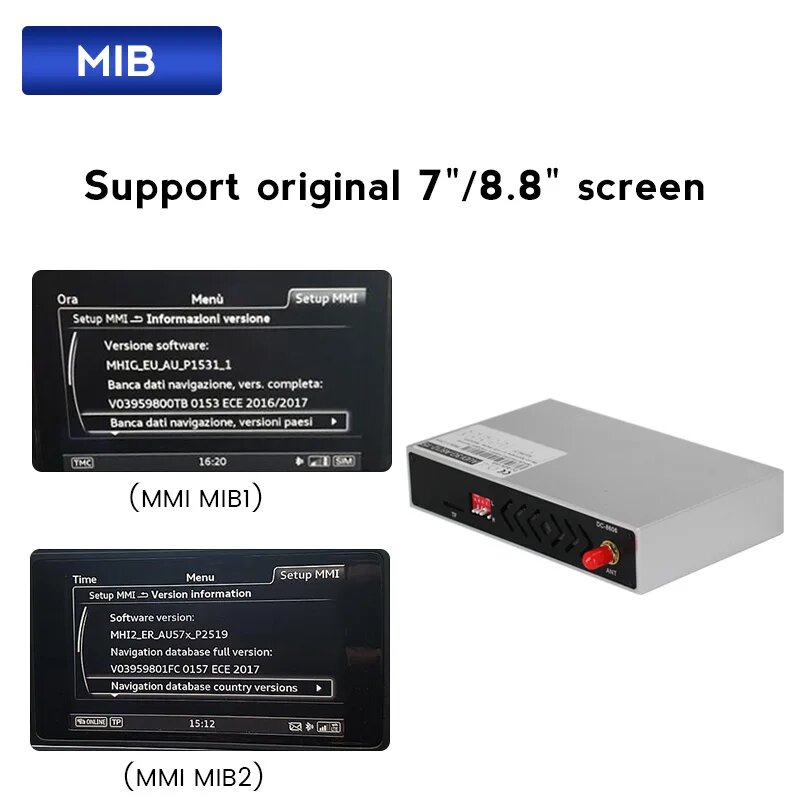 MEKEDE Wireless CarPlay для Audi серии A1 Q3 Q5 A4 A5 Q7 Q2 A8 Q5L MMI 3G Android Auto Decoder Box Plug and Play Зеркало Lin-k MIB