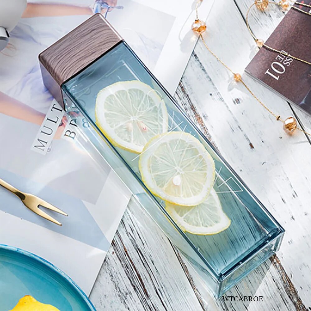 Квадратная бутылка для воды WTCABROE 500 мл C1