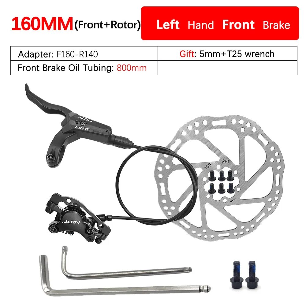 Гидравлический тормоз NUTT A2 MTB, масляные диски для велосипеда, рычаг, 2 поршня, 160 мм, 180 мм, ротор, передний и задний суппорт, левый и правый для деталей велосипеда