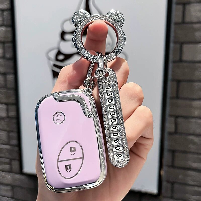 BYD Умный ключ-браслет с 3-кнопочным управлением, одинарная оболочка фиолетового цвета, серебряный браслет с