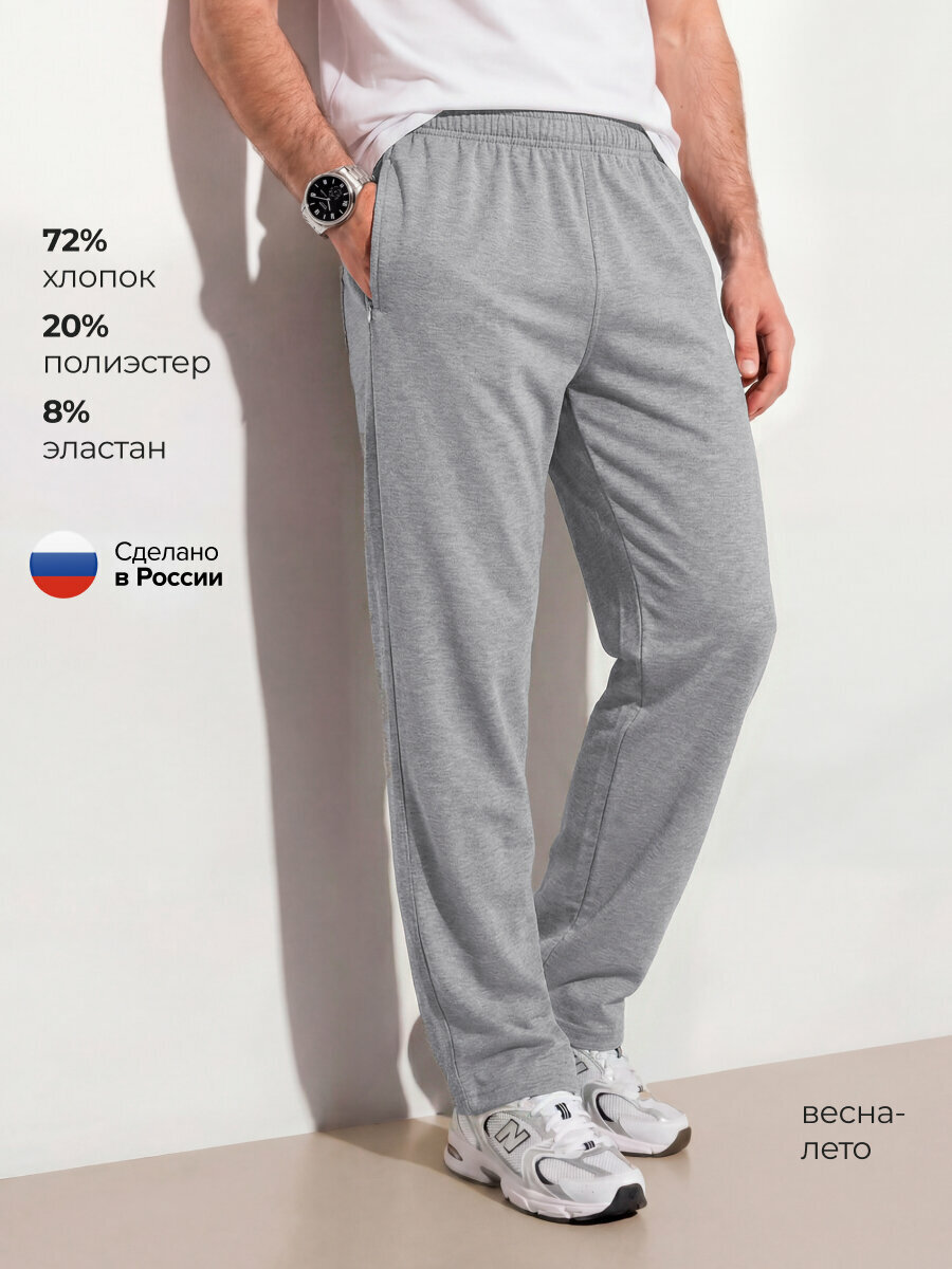 Брюки спортивные широкие прямые