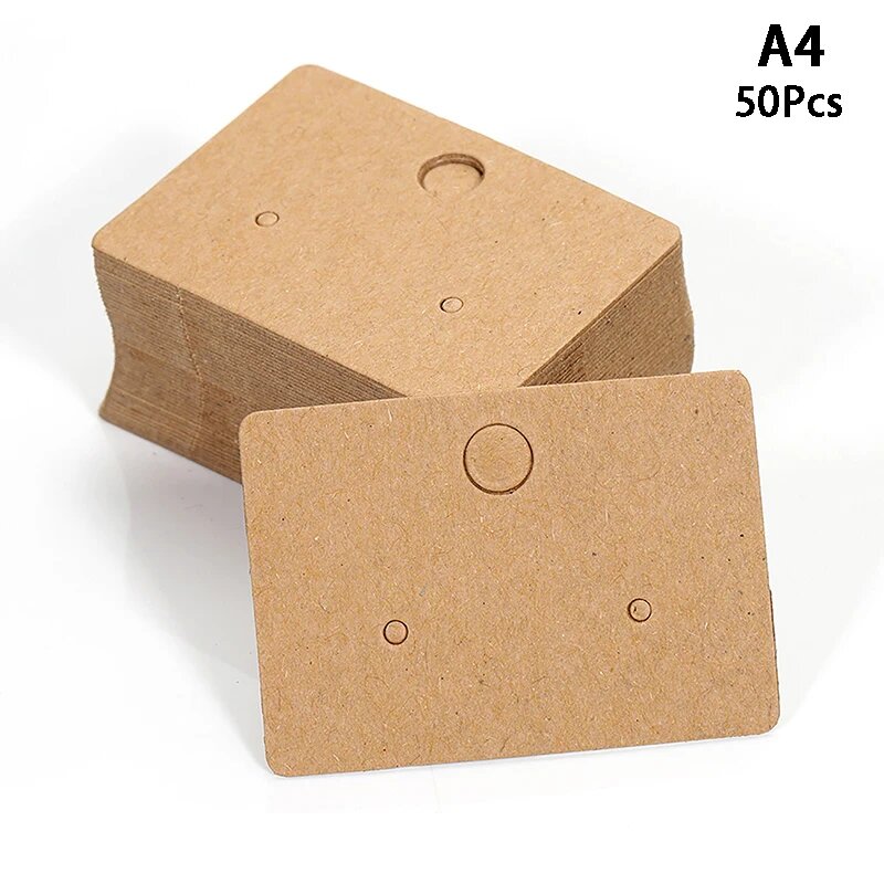 Картонки для сережек A4, 50 шт.