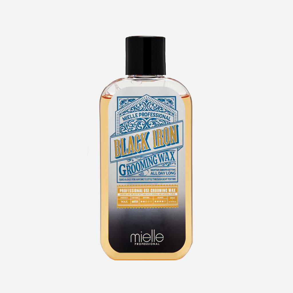 Жидкий воск для укладки волос MIELLE Black Iron Grooming Wax, 200 мл.