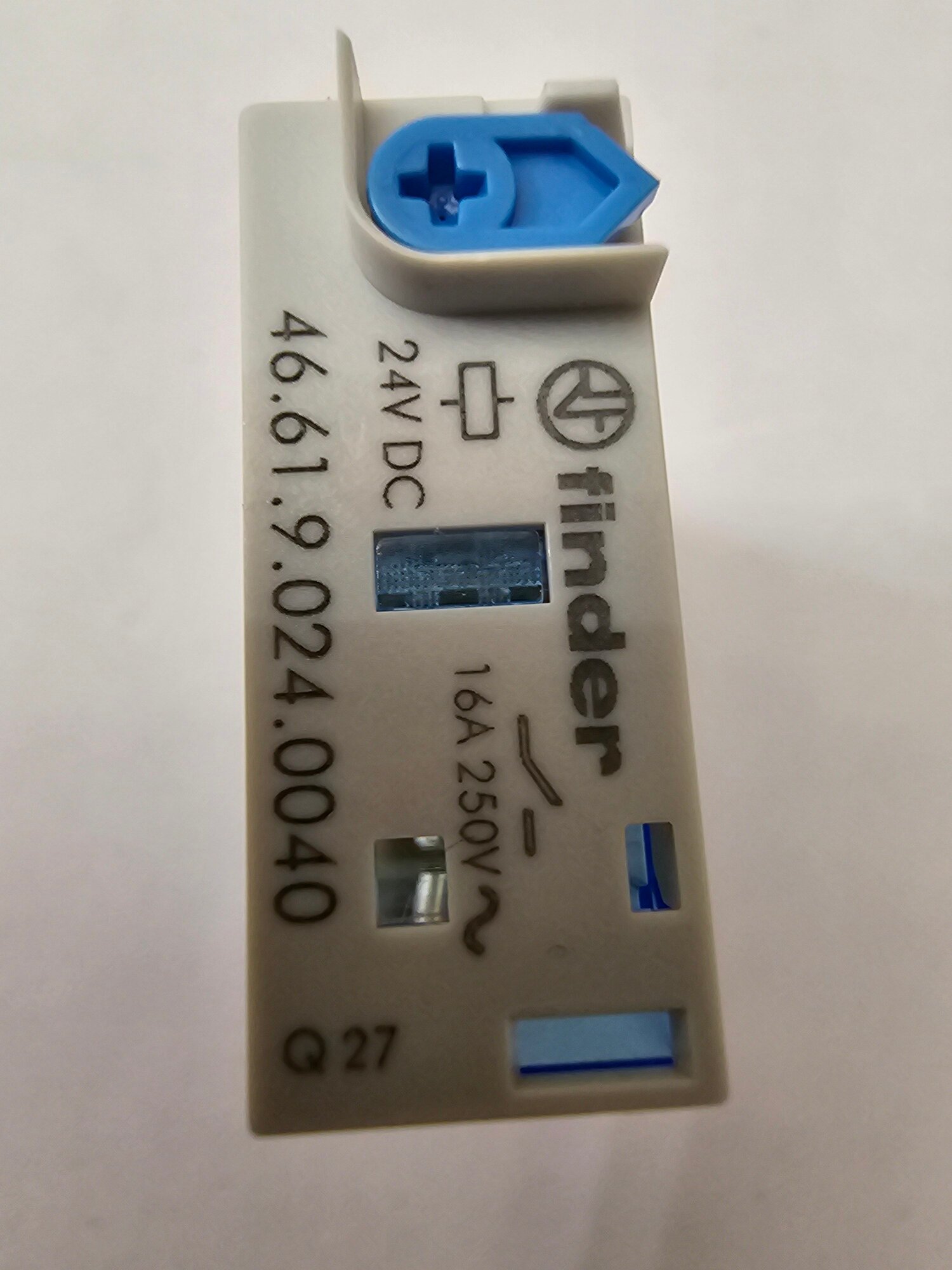 46.61.9.024.0040 Миниатюрное промышленное реле; 1 перекидной контакт 16А ( 24В DC) Finder