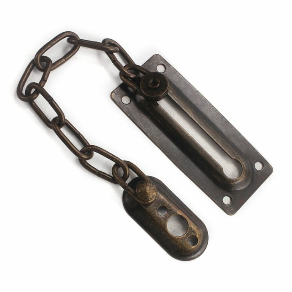 Круглая планка защитного дверного замка без перфорации, антиблокировочная защелка с пряжкой в двери