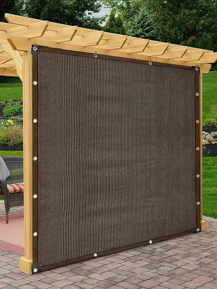 1шт 80%-ная сетка для защиты от солнца с люверсами для наружного двора, патио, растений, Перголы, теплицы и курятника