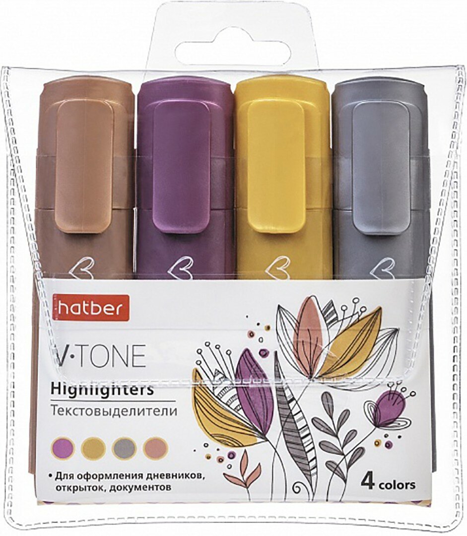 Набор текстовыделителей METALLIC, 4 штуки