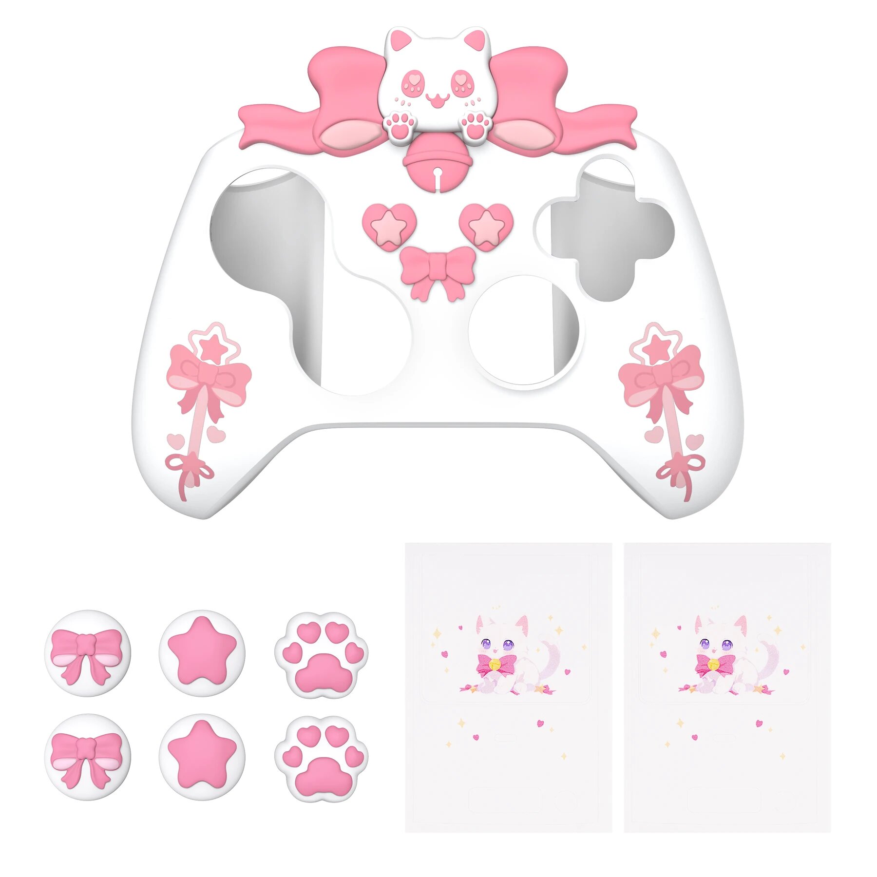 EXtremeRate силиконовый чехол Sweetheart Kitty для контроллера Xbox Series X/S White