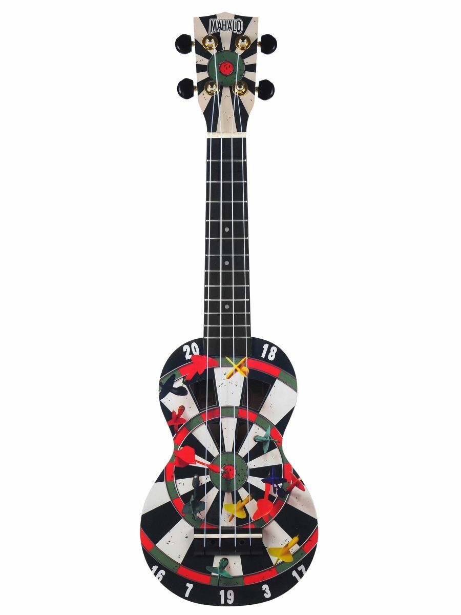 Mahalo MA1DR Укулеле сопрано Art с чехлом, дизайн – Дартс MA1DR