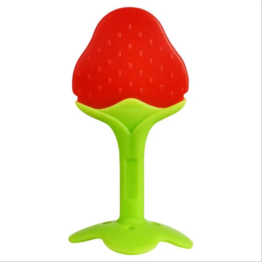 Прорезыватель для зубов Strawberry, красный, силикон