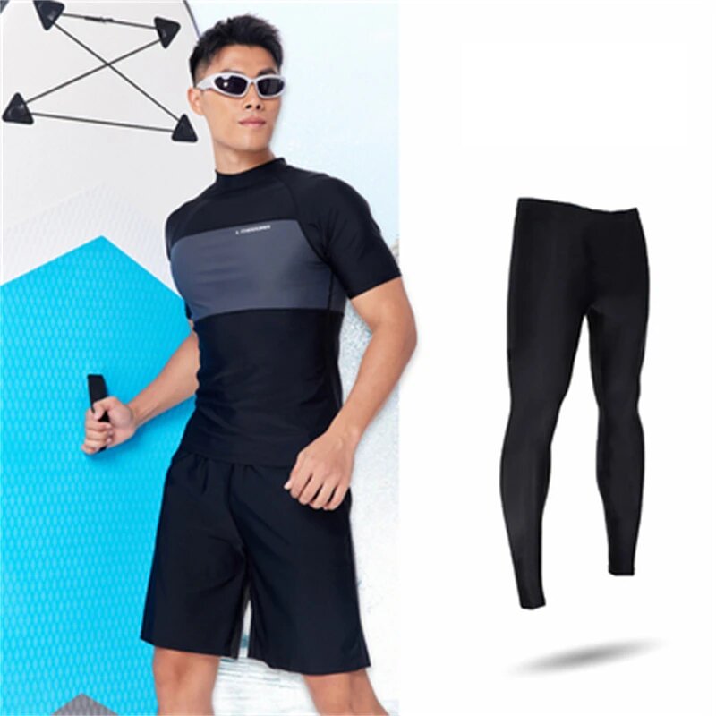 SailBee мужской рашгард из полиамида Черный, 3XL, Three piece set 601