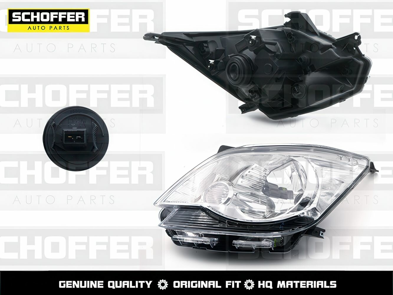 Фара левая, для Шевроле Кобальт 11-, Ravon R4 2016-н. в. Chevrolet Cobalt 11-, Ravon R4 2016-н. в, артикул SHF-12072, производителя SCHOFFER