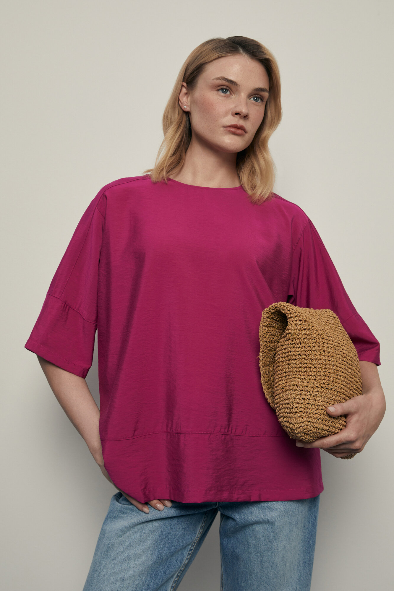 Блуза прямого кроя А-силуэта