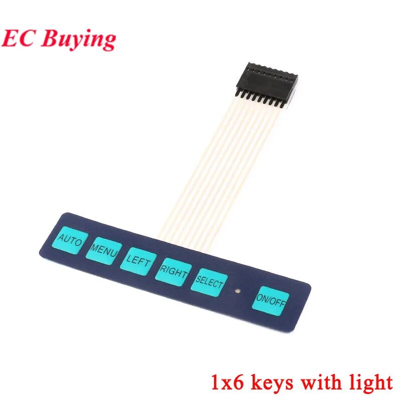 Мембранный переключатель 1x4 1x5 1x6 клавиш EC Buying 2pcs, 1x6 key