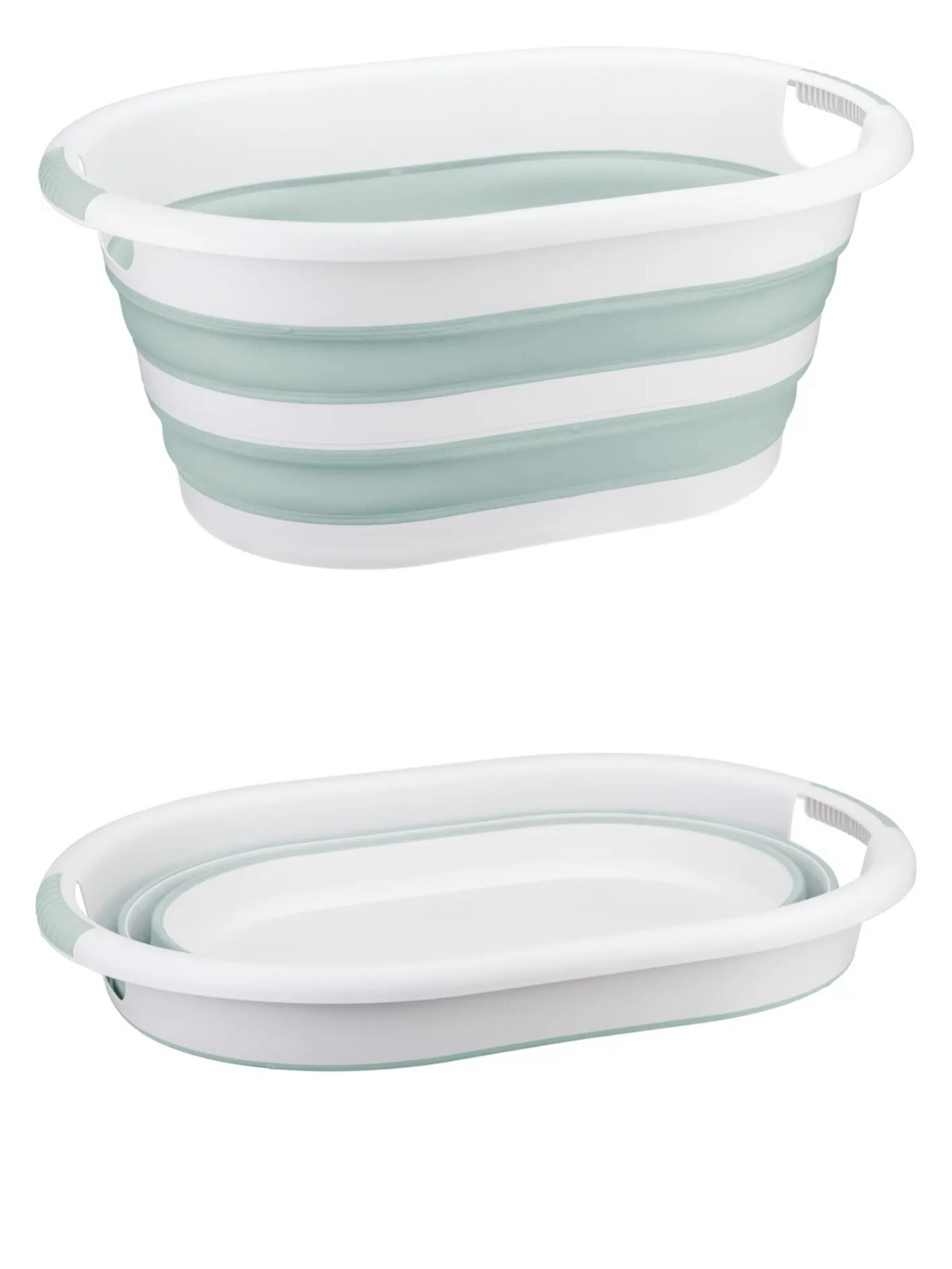Таз складной овальный Idea 17.5 л полипропилен, цвет зеленый