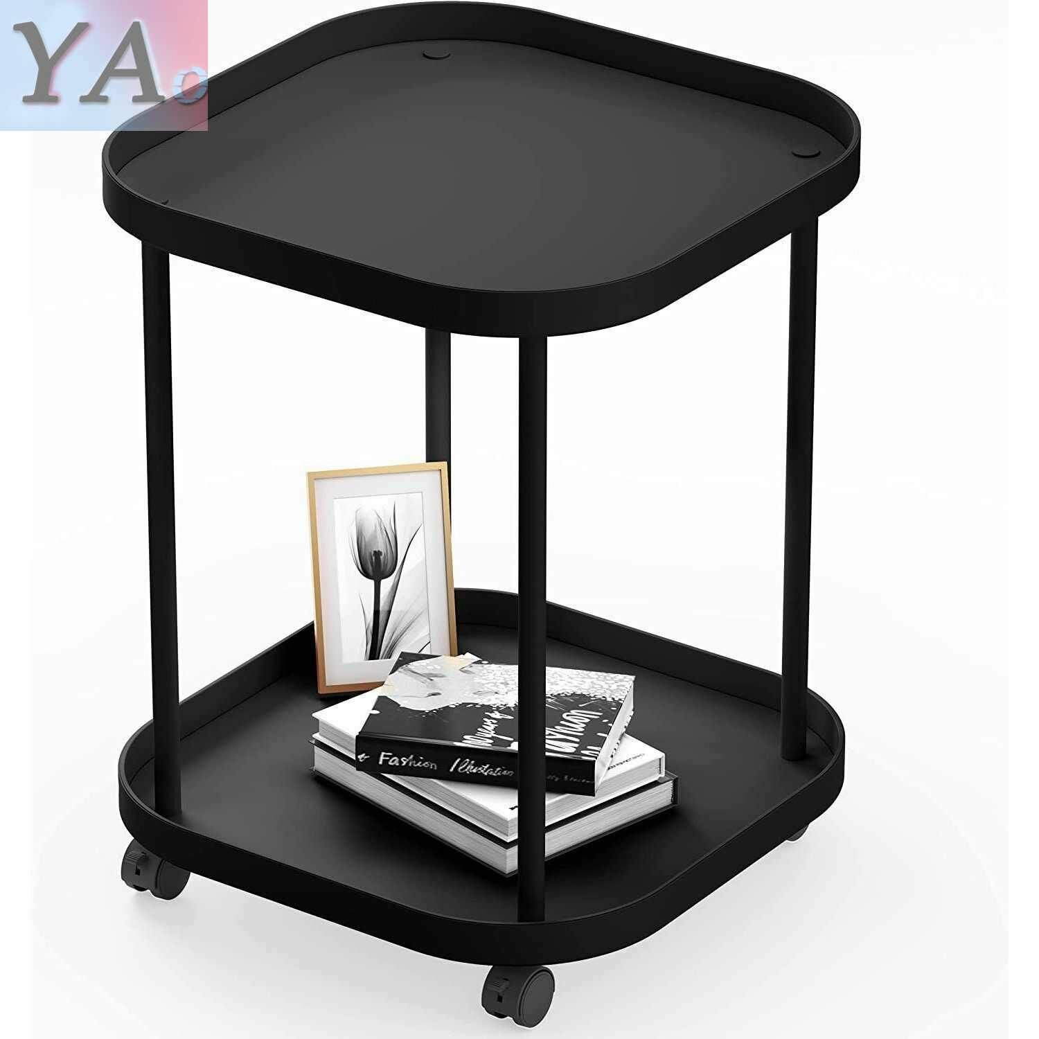 Боковой столик на колесиках, передвижная прикроватная полка