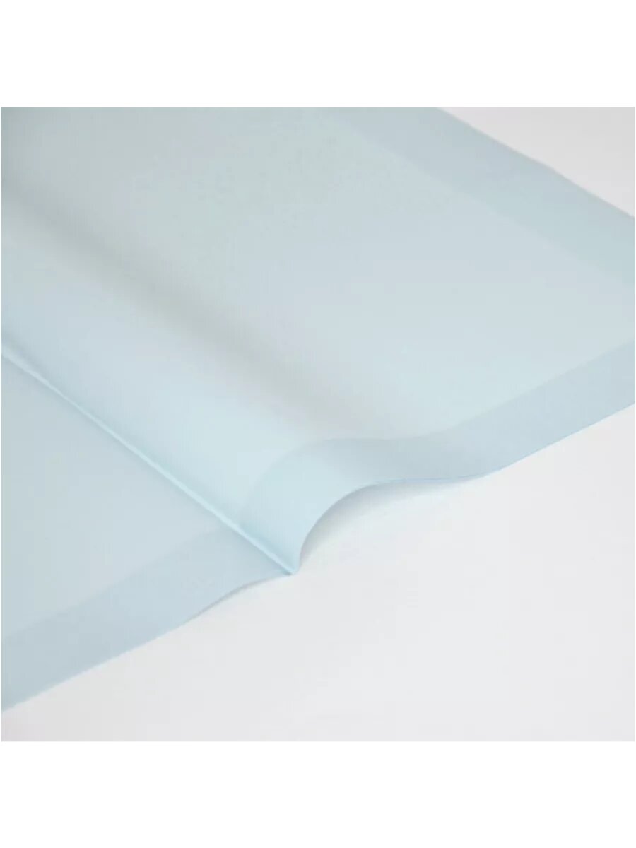 Пленка матовая с каймой "Pure", Голубая (57*57 см) 20 лст / веселый праздник