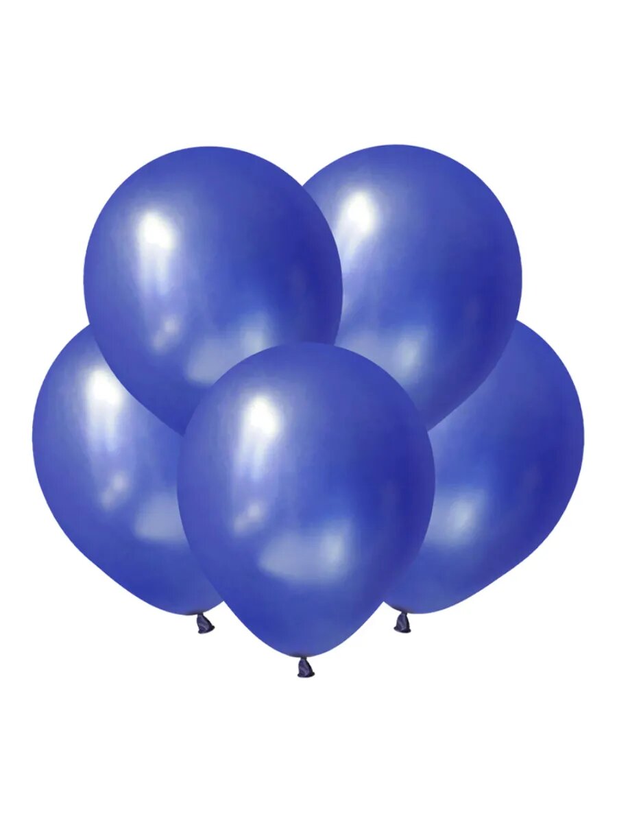 Синий, Металл / Blue, латексный шар (12"/30 см ) 50 шт. / Веселый праздник
