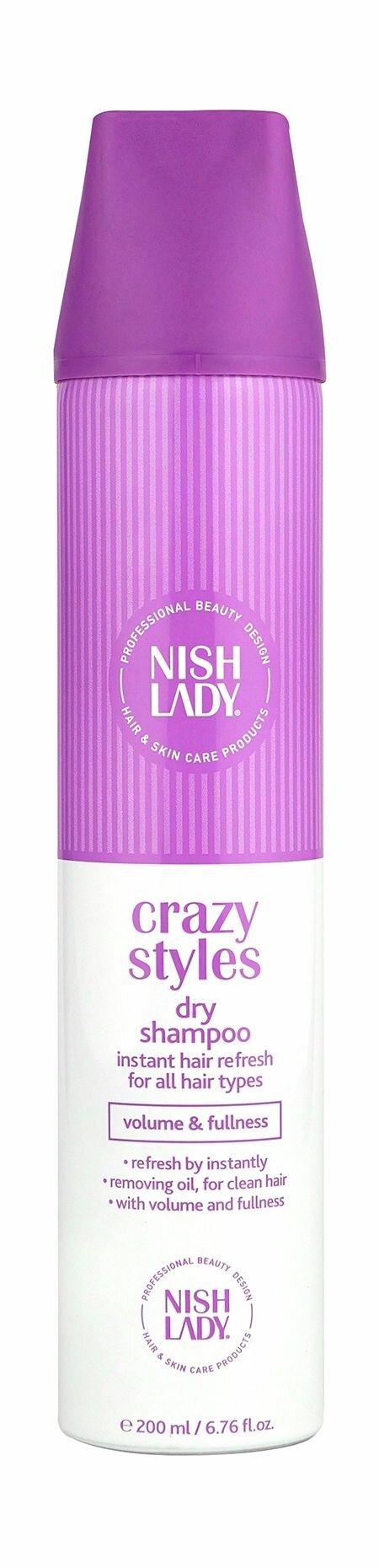 NISHLADY Сухой шампунь Dry Shampoo Volume & Fullness, 200 мл
