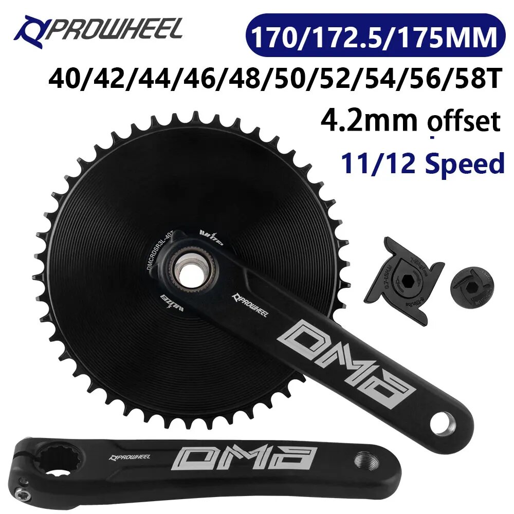 Шатуны Prowheel 170 172.5 175 мм 3 болта 40/56/58T 172.5MM, without BB68, 54T