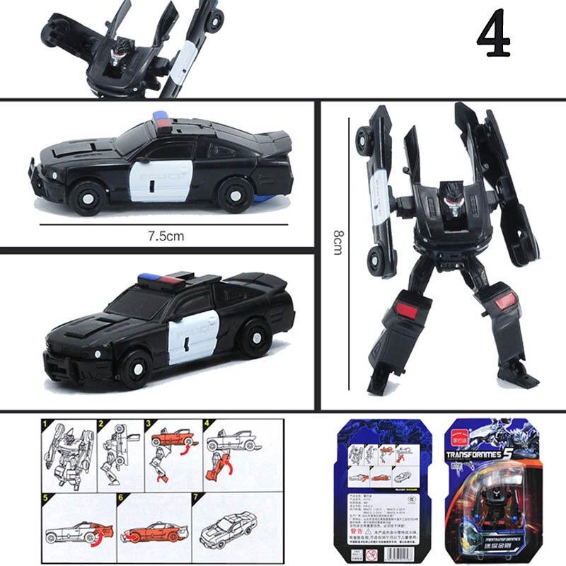 Набор трансформеров для машин set action cars transformers 7 штук в упаковке игрушки детям классический робот черный